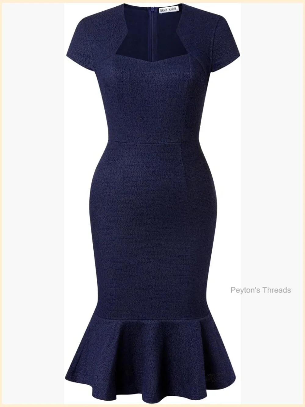 Dresses | Cap Sleeve Fishtail Tweed Bodycon Midi Dress Cocktail Party ...